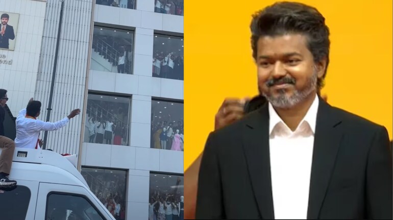 Vijay leads celebratory procession, waves at fans after swearing in as ...