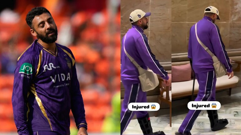 Varun Chakaravarthy spotted walking on crutches, viral video sparks ...