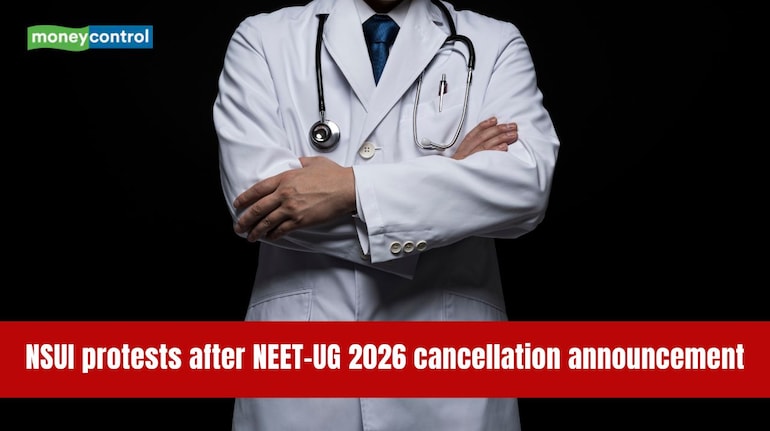 NSUI protests erupt in Delhi after NTA cancels NEET-UG 2026 over paper ...