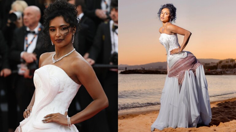 Rida Tharana wears Nikhil Gajare’s white gown and luxurious diamond ...