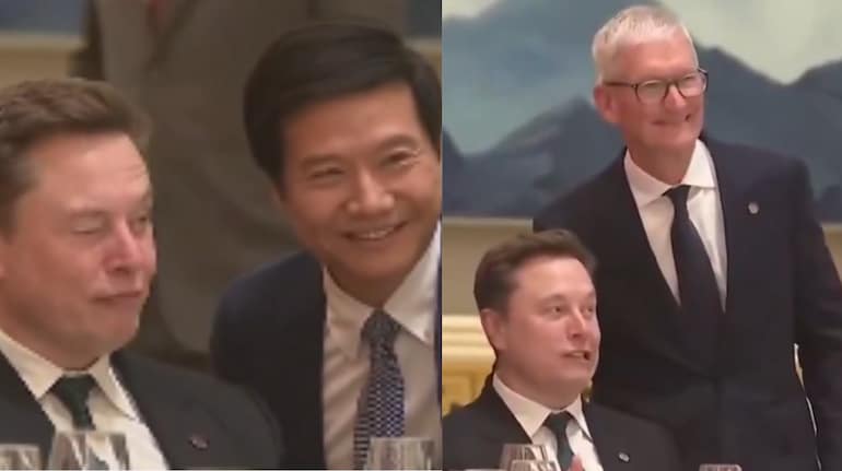 Elon Musk goes 'meme mode' while posing with Apple CEO Tim Cook, Xiaomi ...