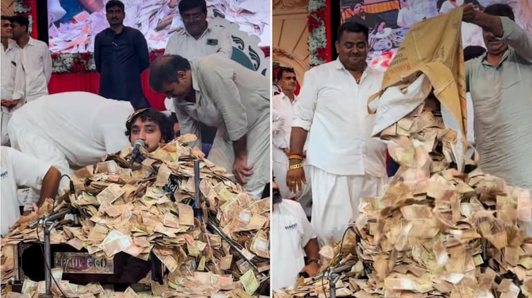 'Money is often used...': Devotees shower bundles of cash on Gujarat ...