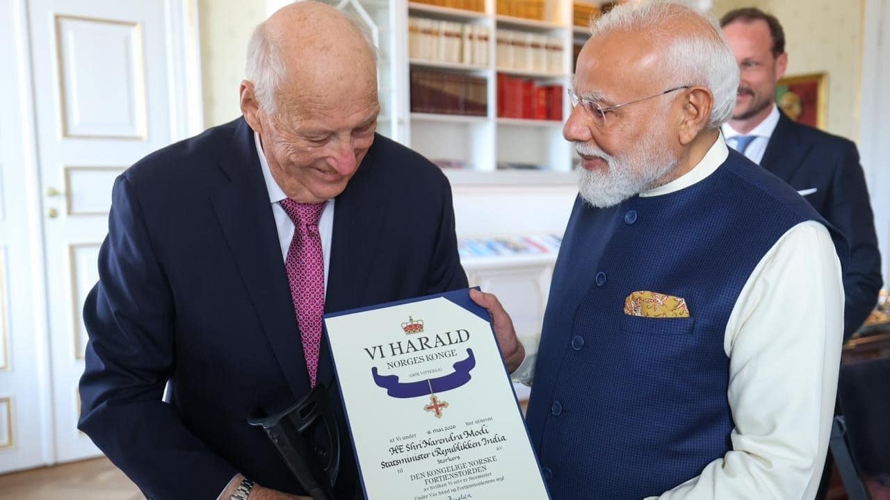 PM Modi conferred Norway’s highest civilian honour during historic Oslo ...