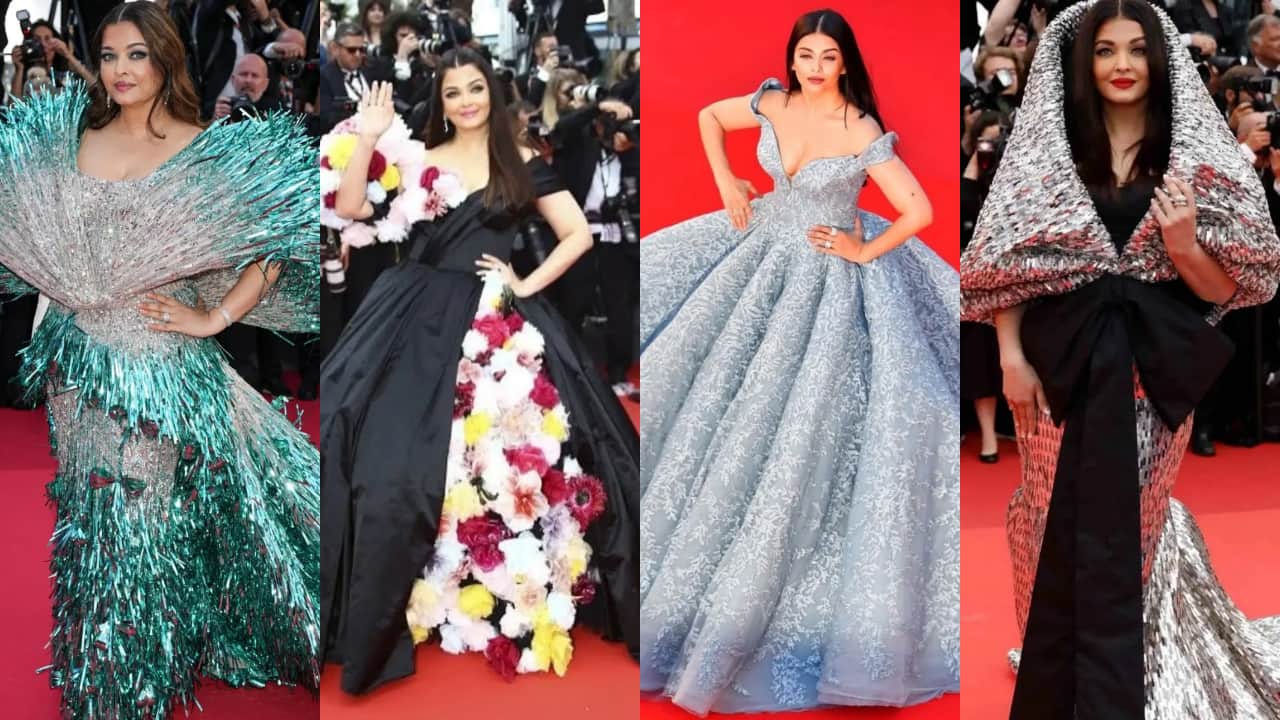 Aishwarya Rai’s Cannes looks so far: From yellow Neeta Lulla saree in ...