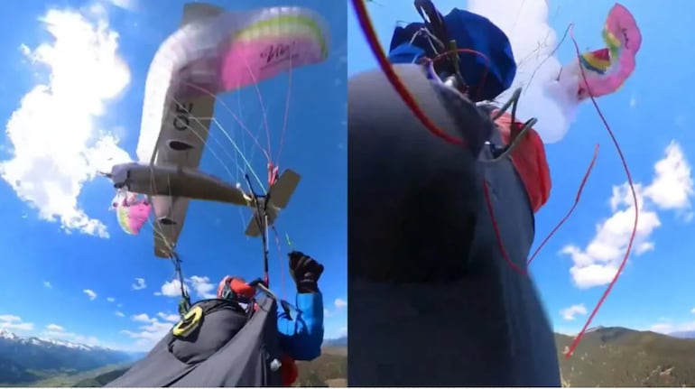 Plane crashes into paraglider mid-air over Austrian Alps, flyer ...