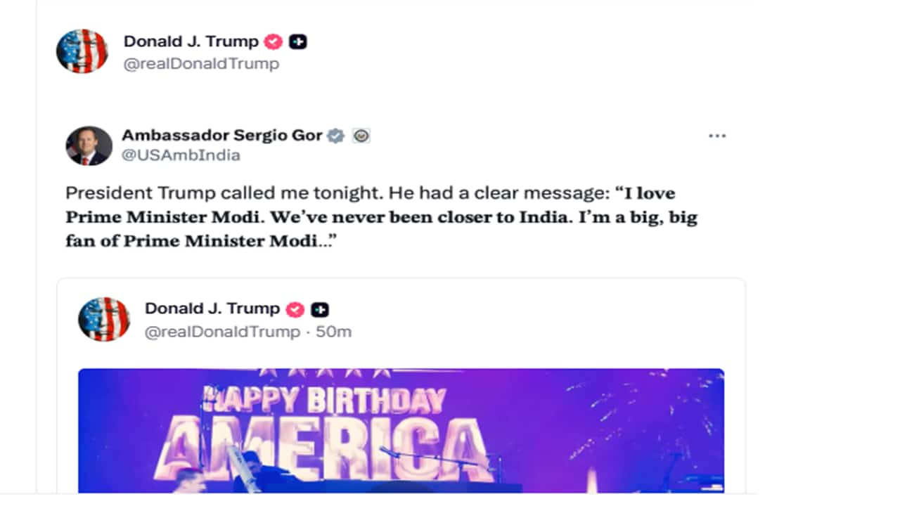 Donald Trump reposts Sergio Gor’s message highlighting his praise for ...