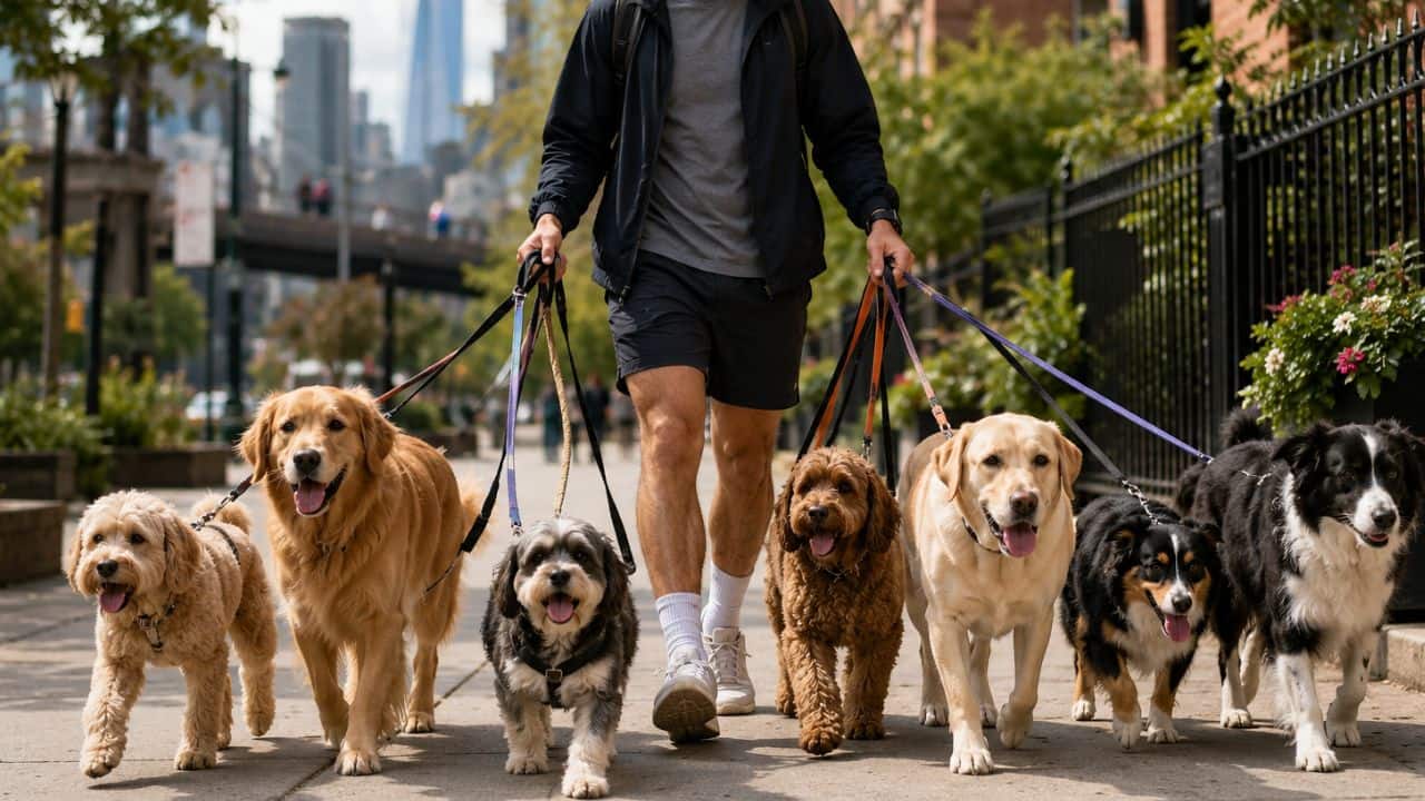 Engineer launches luxury dog walking business in NYC, earns over Rs 5 ...