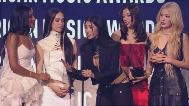 American Music Awards 2026: KATSEYE give a shoutout to BTS during ...
