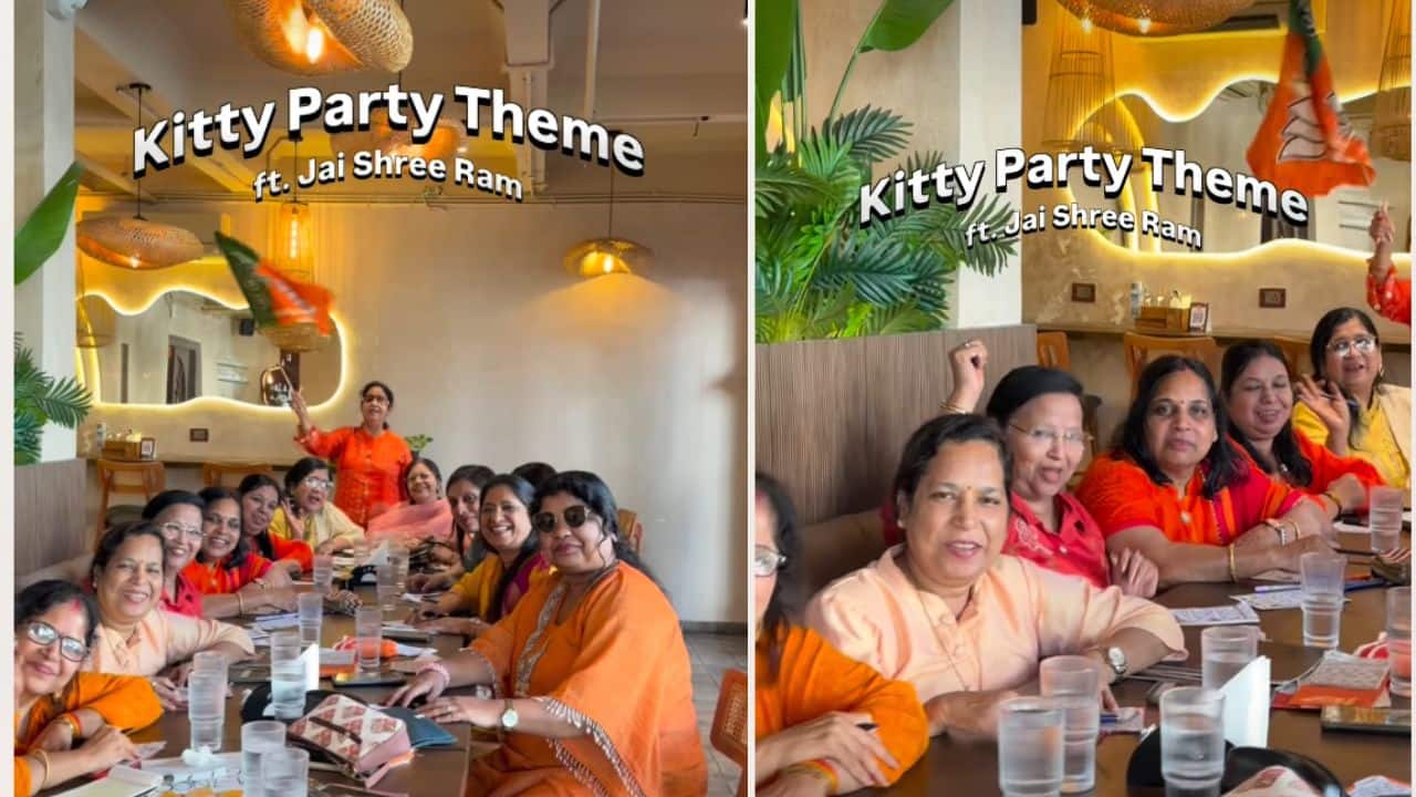 Women in saffron attend ‘Jai Shree Ram’ themed kitty party at Kolkata ...