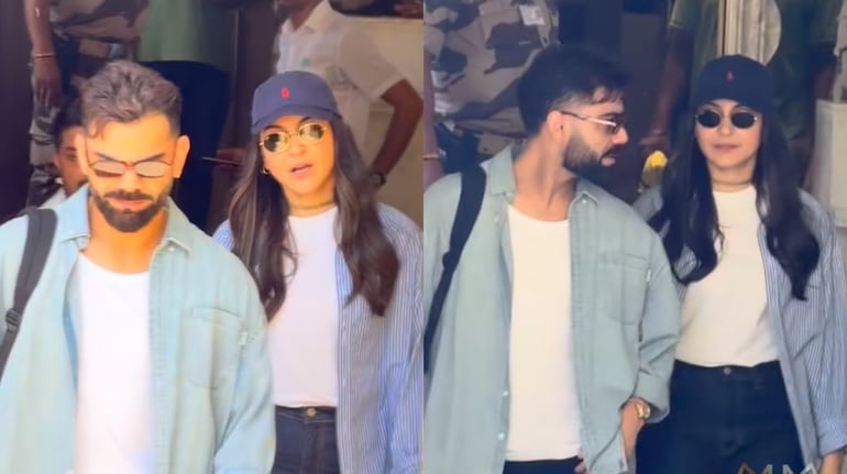 Virat Kohli and Anushka Sharma spotted in colour-coordinated outfits at ...