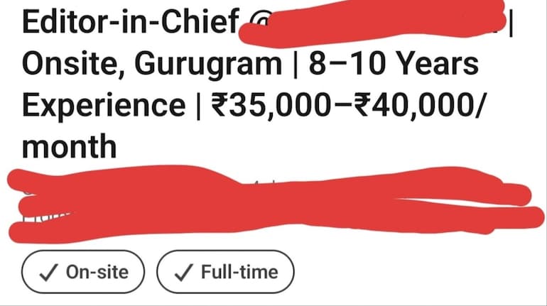Gurgaon media company seeks editor-in-chief for Rs 40K/month. LinkedIn ...