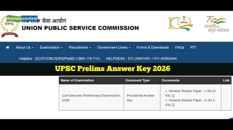 UPSC Prelims Answer Key 2026 released @ upsc.gov.in, download GS Paper ...