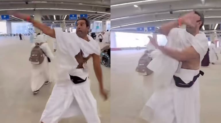 Wasim Akram turns heads with signature bowling move at Hajj – WATCH