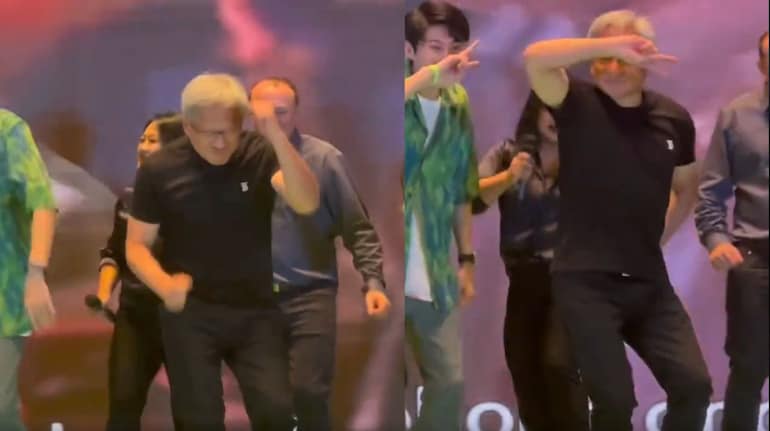 Jensen Huang goes viral for dancing on stage at Nvidia Employee Event ...
