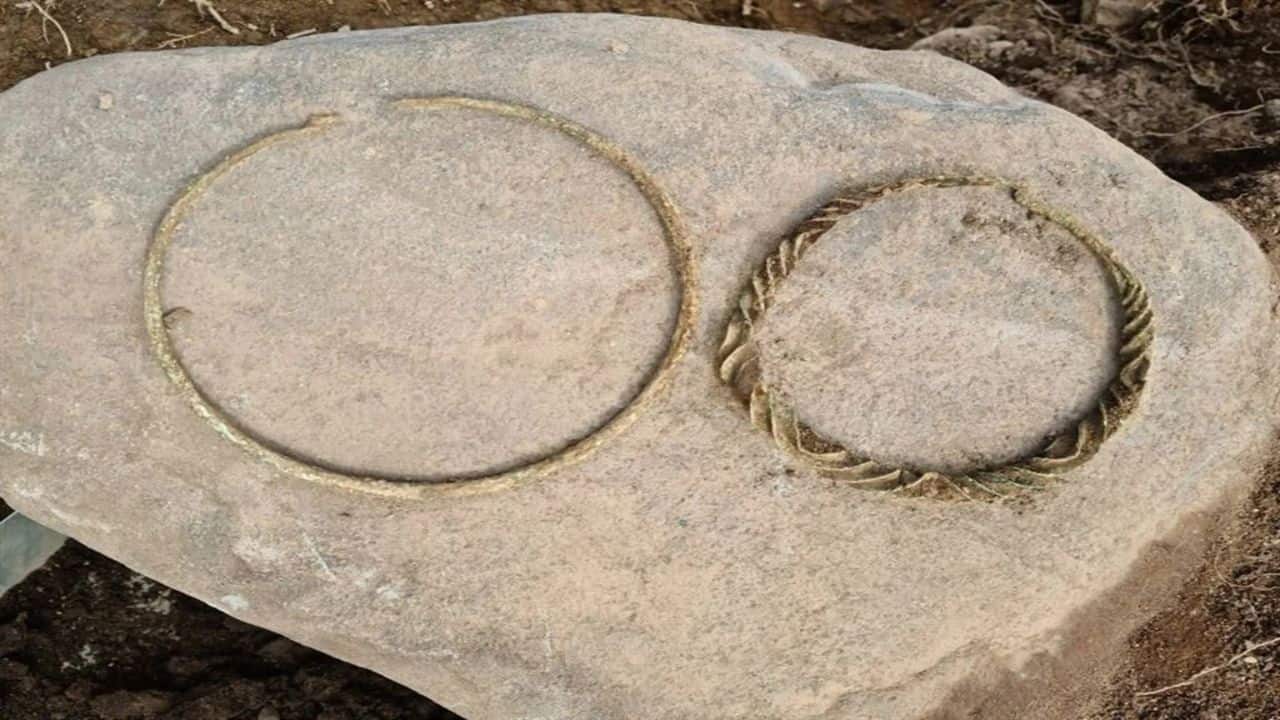 2,500-year old bronze age neck rings unearthed in Swedish grave ...