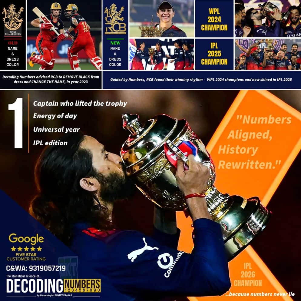 “Numbers Never Lie”: A predicted pattern behind IPL 2026 final result!