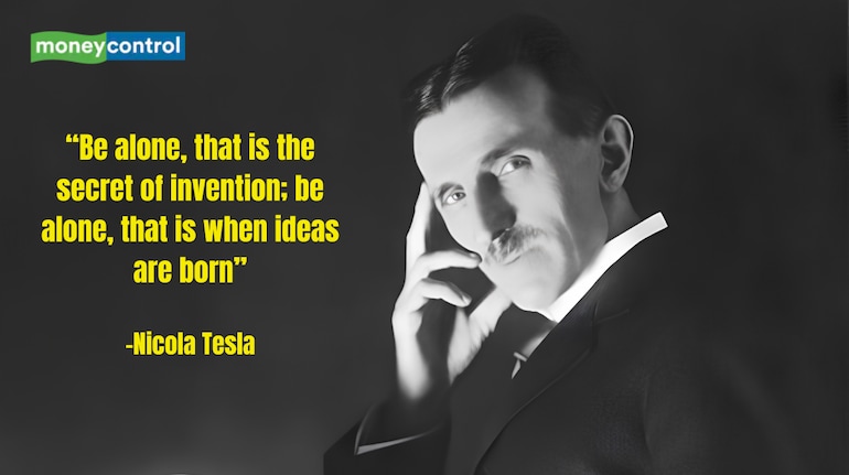 Quote of the day by Serbian-American engineer, Nicola Tesla: "Be alone ...