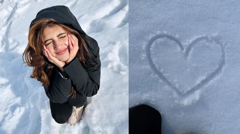 Sreeleela enjoys carefree day amid breathtaking snow-covered peaks in ...