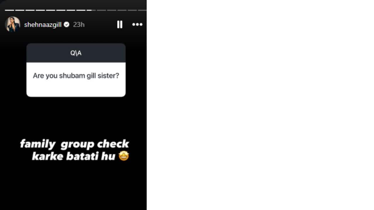 Shehnaaz Gill reacts to being called Shubman Gill's sister with humour ...