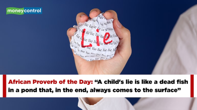 African Proverb of the Day: "A child's lie is like a dead fish in a ...