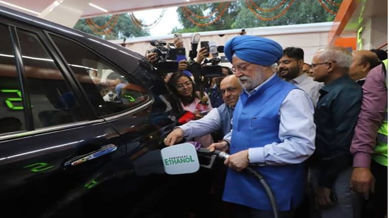 India launches E85 fuel for flex-fuel vehicles, priced Rs 20 lower per ...