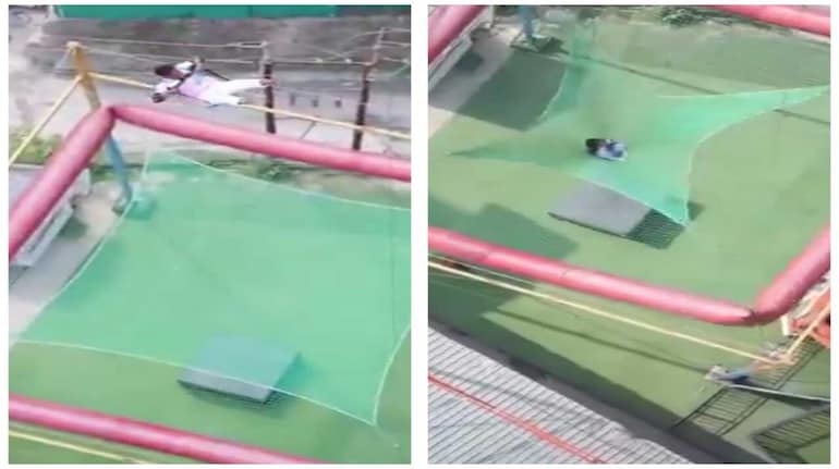 Viral Rishikesh adventure sport video shows people dropped into net ...
