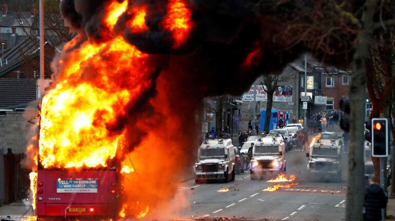 Belfast knife attack sparks anti-immigration riots across Northern Ireland