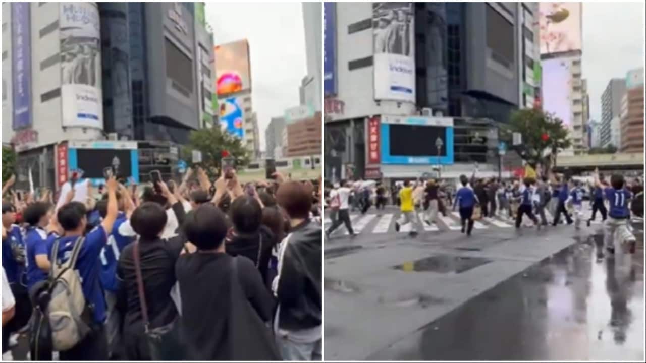 Japan fans flood Shibuya after draw — then step back for traffic in ...