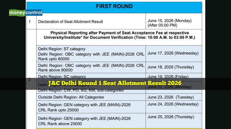 JAC Delhi Round 1 Seat Allotment Result 2026 OUT @ jacdelhi.admissions ...