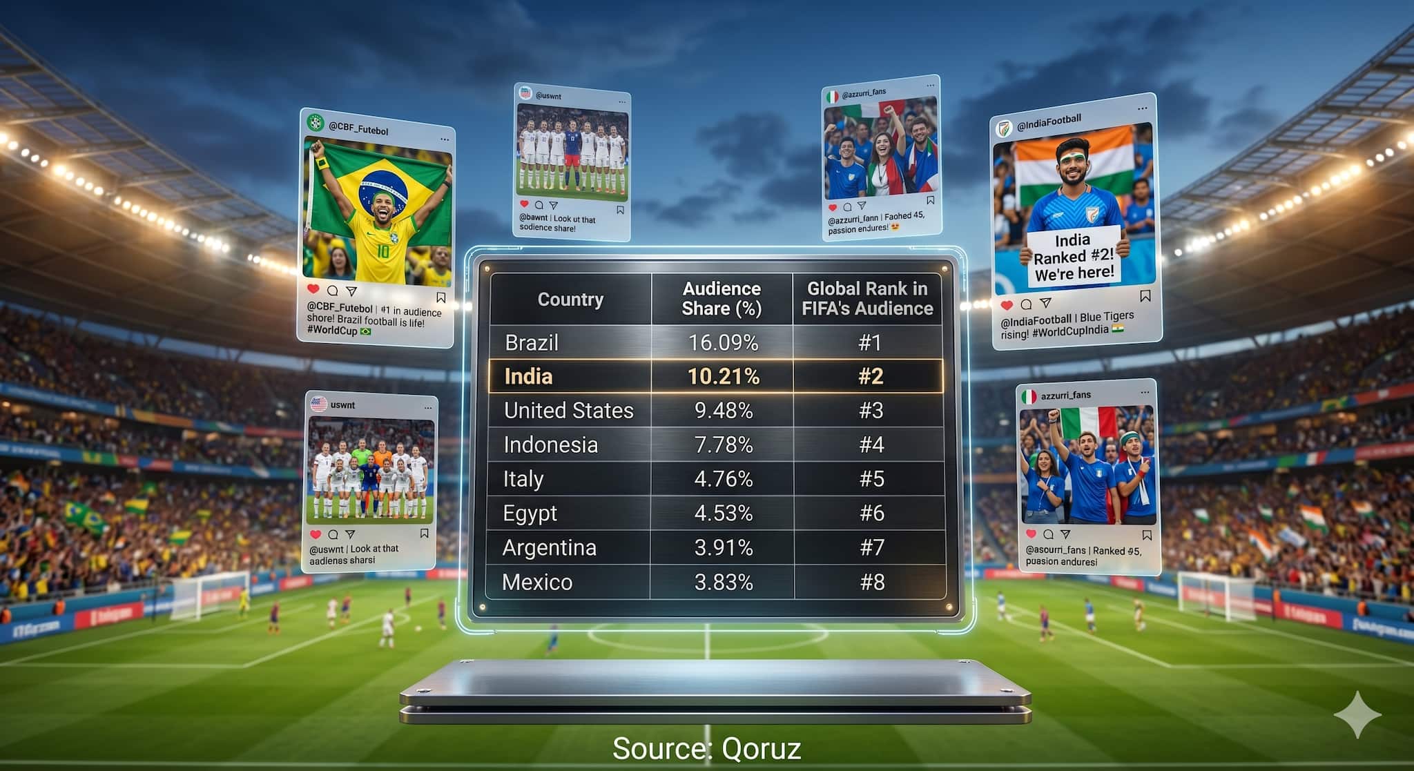 Football fever: India emerges FIFA's No. 2 Instagram market; brands ...