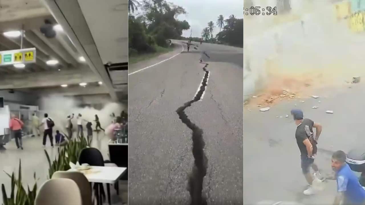 Buildings crumble, roads crack, high-rise swimming pool breaks as ...
