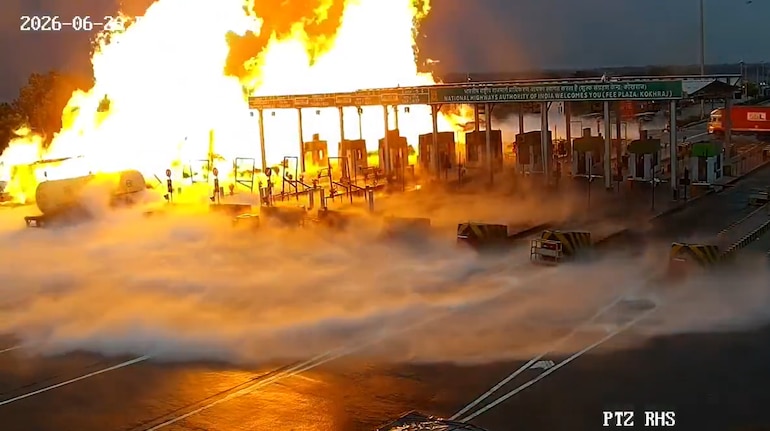 Watch: LPG tanker explodes into flames after crashing near UP’s ...